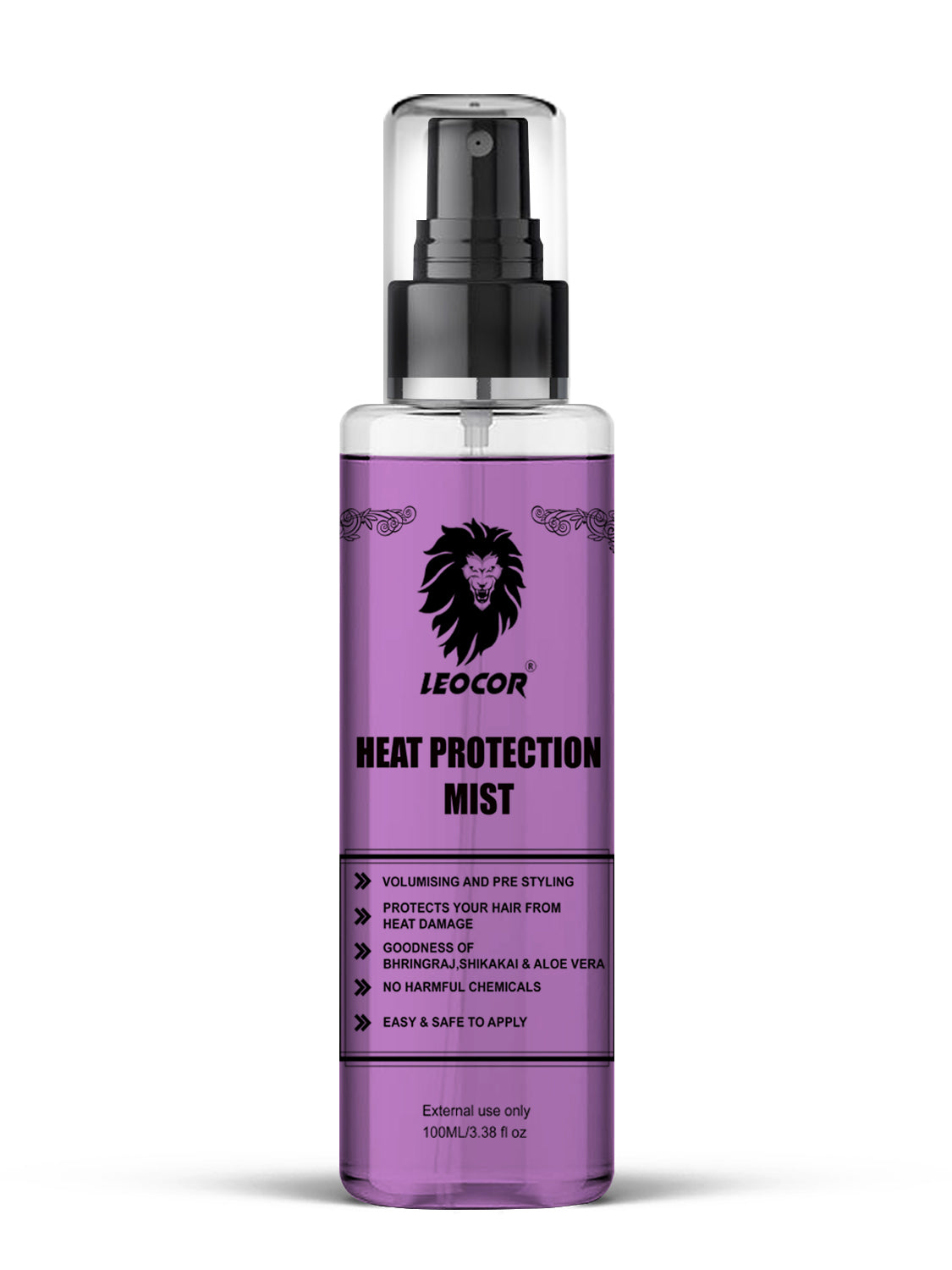 Leocor Heat Protection Mist Spray - Thermal Shield, Volumizing Effect & Nourishing Formula
